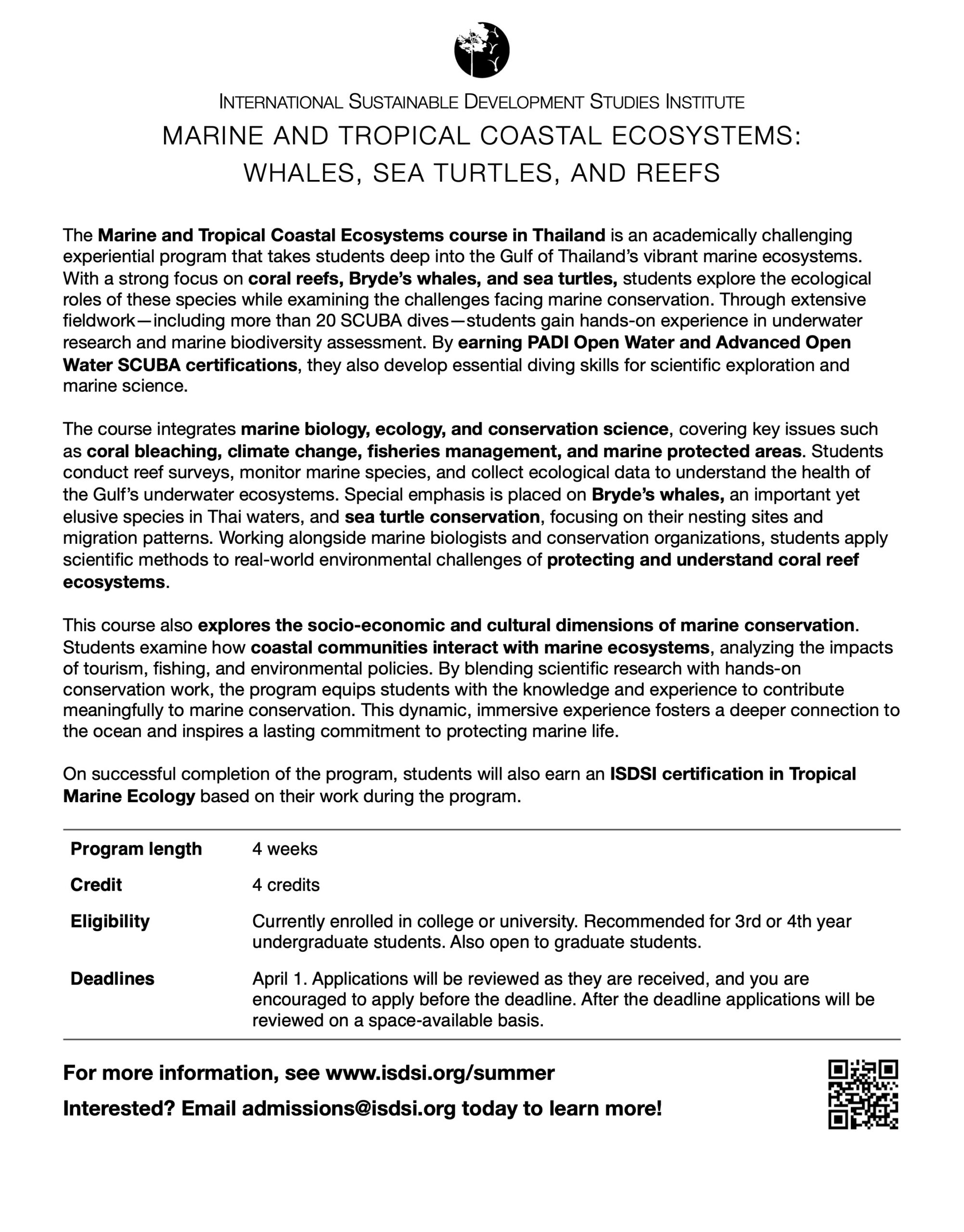 Tropical Marine Ecology - ISDSI